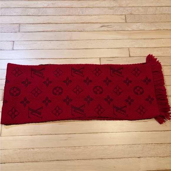 Louis Vuitton | Accessories | Louis Vuitton Red Monogram Scarf | Poshmark